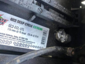 Why Battery Positive And Negative Terminals Melted?